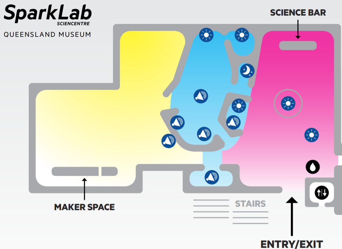 SparkLab Sensory Friendly Map - Learning Resources | Queensland Museum
